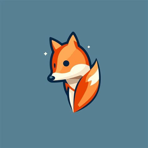 Premium Vector A Cute Red Fox Illustration Vectoor 2d Logoicon