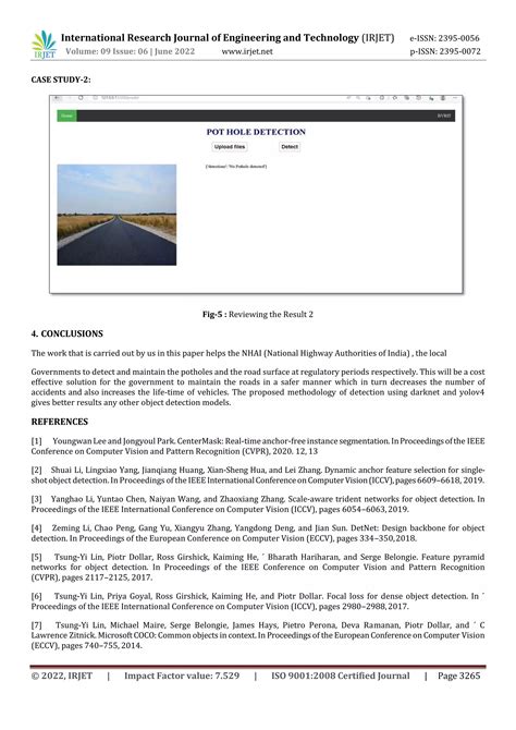 ROAD POTHOLE DETECTION USING YOLOV4 DARKNET PDF Artificial Intelligence Technology Computing