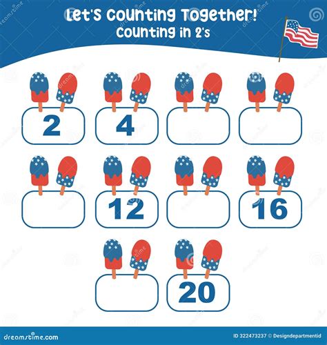 Math Activity Count And Write The Missing Numbers Stock Vector Illustration Of Numbers Exam