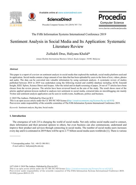 pdf sentiment analysis in social media and its application
