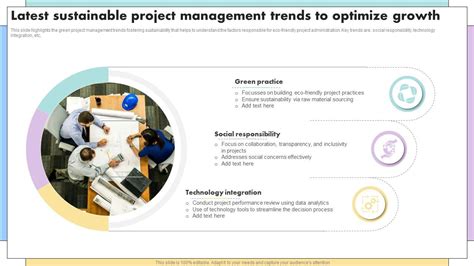 Latest Sustainable Project Management Trends To Optimize Growth Ppt Sample