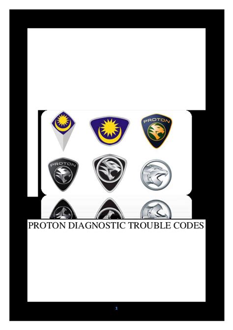 Proton Diagnostic Trouble Codes Pdfcoffeecom