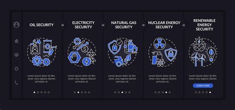 Premium Vector Energy Secure Types Onboarding Template