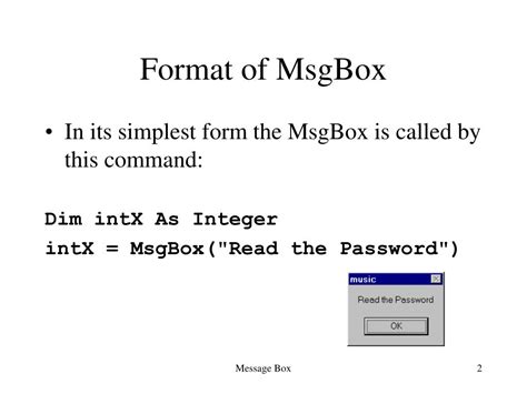 PPT The Message Box PowerPoint Presentation Free Download ID