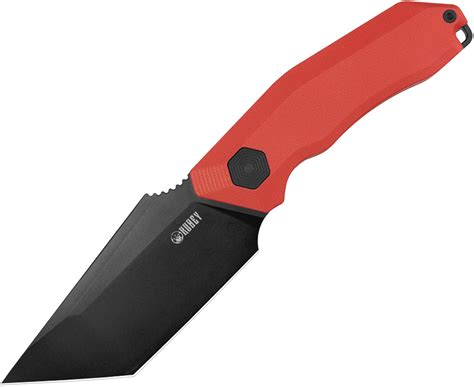 Kubey Yokai Fixed Blade Knife Black Red Kub382b