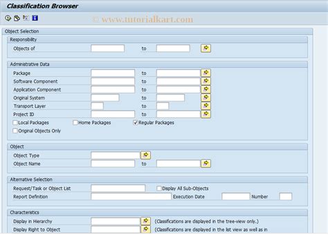 SCHAR SAP Tcode Classification Browser