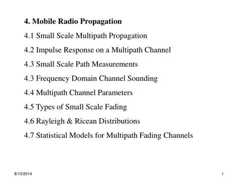 PPT Mobile Radio Propagation PowerPoint Presentation Free Download ID