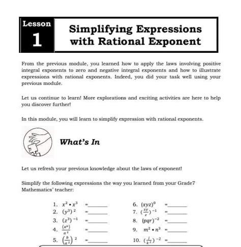 solved lesson simplifying expressions 1 with rational exponent from