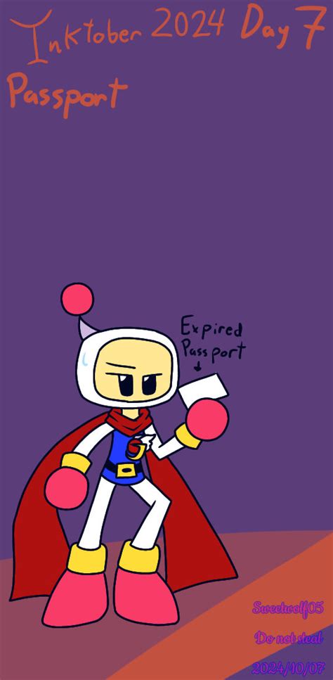 Inktober 2024 Passport (Bomberman) by Sweetwolf05 on DeviantArt