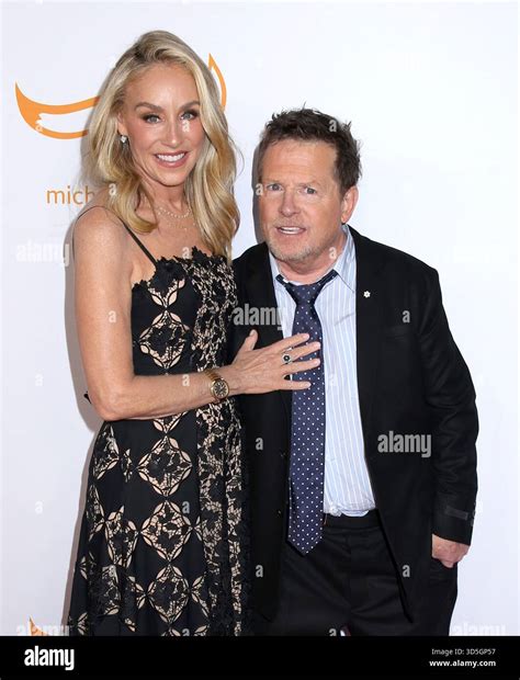 Tracy Pollan And Michael J Fox Attending The A Funny Thing Happened