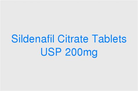 Sildenafil Citrate Tablets Usp 200mg