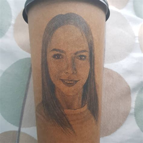 Стакан Девушка по фото Portrait Tattoo Portrait Tattoos