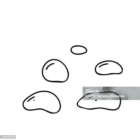 손으로 그린 돌 바위 벡터 일러스트 레이 션 낙서 스타일 흰색 배경에 고립되어 있습니다 디자인 요소 개체 그룹에 대한 스톡 벡터 아트 및 기타 이미지 Istock