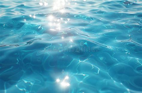 Sunlit Ocean Water With Gentle Ripples And Sparkling Reflections Creating A Serene Tranquil