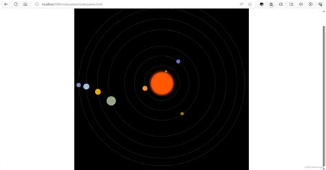 html css 绘制太阳系各个行星运行轨迹 html css实现星系图 csdn博客