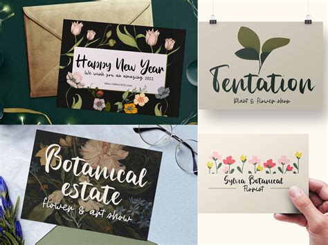 Brush Lettering Font Duo Thick Script Font Duo Cursive Calligraphy Font Canva Font Pairing