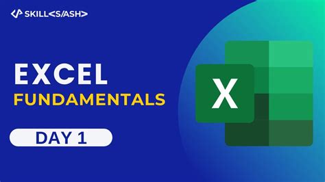 Excel Fundamentals Excel Workshop Day 1 Excel Tutorial L Skillslash