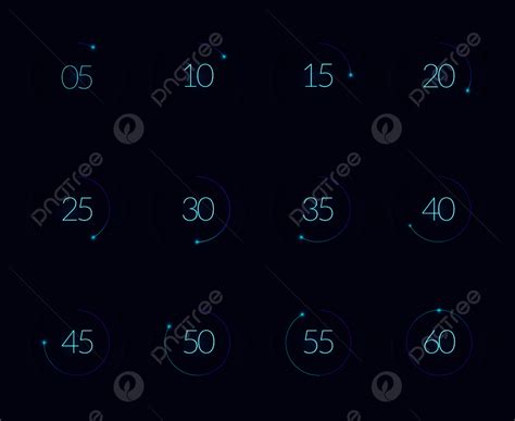 technology interface vector hd images interface countdown set with