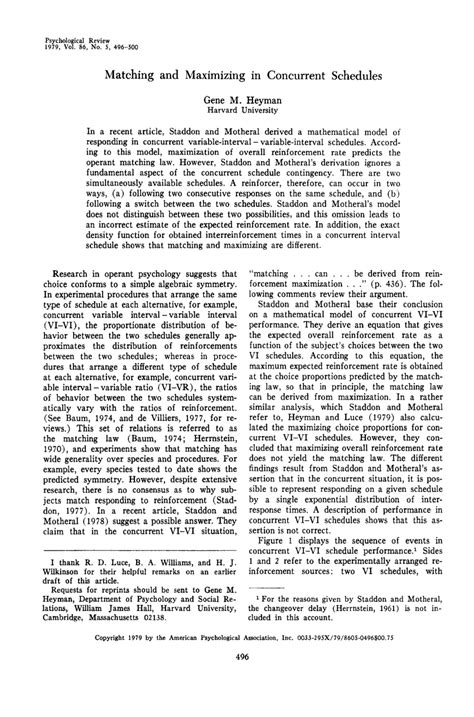 pdf matching and maximizing in concurrent schedules