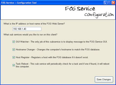 Installfogservice Fog Project