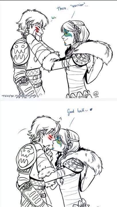 Hiccup And Astrid Second Kiss