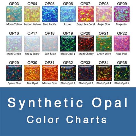 Synthetic Opal Color Chart