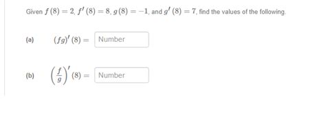 Solved Given F F G And G Find The Chegg Com