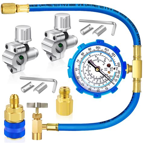 Ac Recharge Kit Lichamp With Vacuum Pump R134a Refrigerant Charging