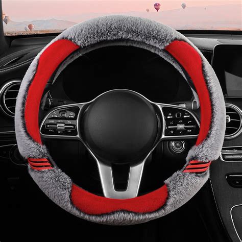 Car Steering Wheel Cover 145 15 Inch Warm Non Slip Plush Winter