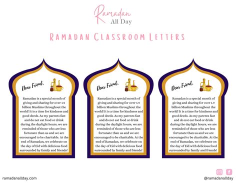 Free Printable Classroom Ramadan Letter Ramadan All Day