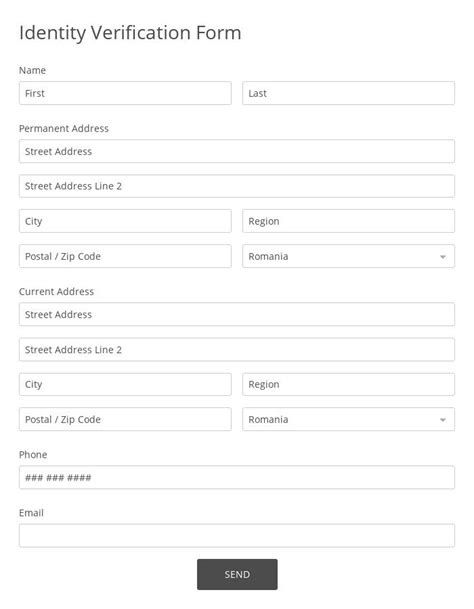 Verification Request Form Template 123formbuilder