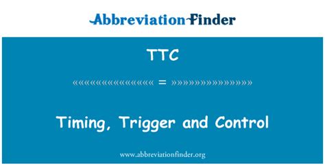 TTC 정의 타이밍 트리거 및 제어 Timing Trigger and Control