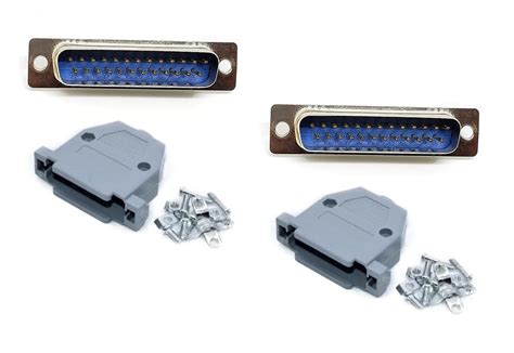 Buy Erh India Pack Of 2 Db25 Serial Connector Rs232 25 Pin Double Row Welded Head Male Db25