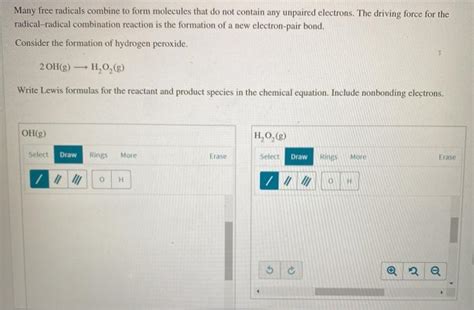 Solved Many Free Radicals Combine To Form Molecules That Do