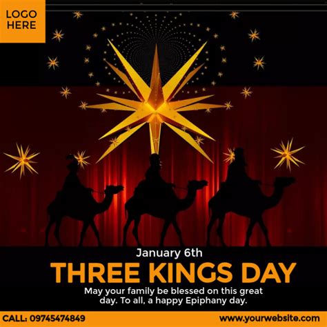 Happy Three Kings Day Template Postermywall