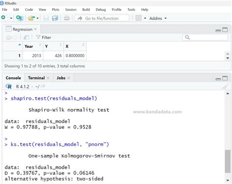 How To Test For Normality In Linear Regression Analysis Using R Studio KANDA DATA