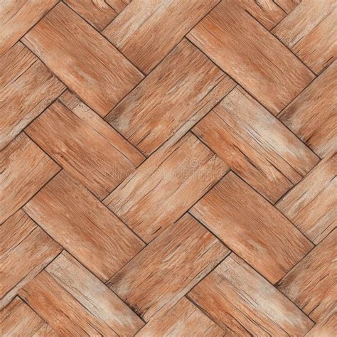 Classic Herringbone Wood Effect Tile Seamless Pattern Stock