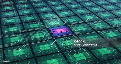 회로 기판 패턴 닫기 Cpu 데이터 처리 미래지향적인 Ai 프로세서 컴퓨터에 대한 스톡 사진 및 기타 이미지 컴퓨터 송전선