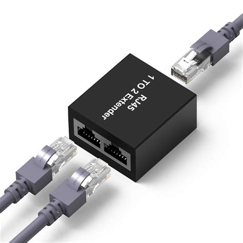 RJ45 Adapter Female To RJ46 Female Network Connector Extender 1 To 2 Way Cat 7 6 5E Router