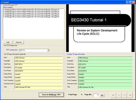 image to multi page tiff converter main window x360 software x360