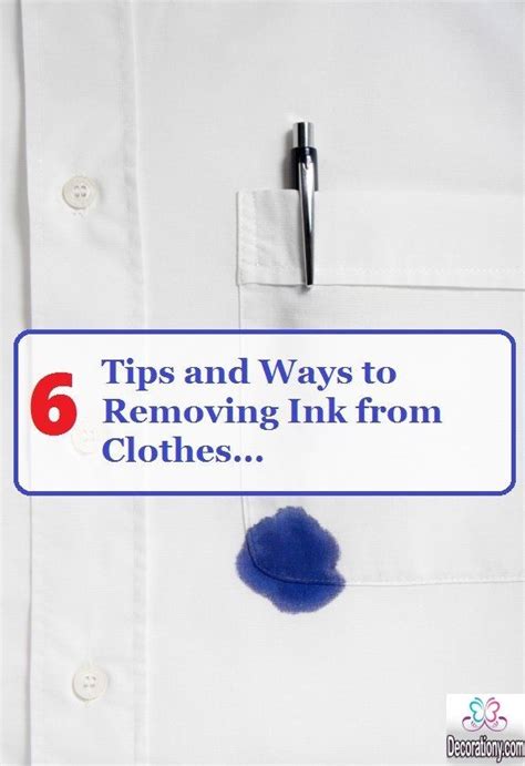 Tips And Ways To Removing Ink From Clothes Decor Or Design