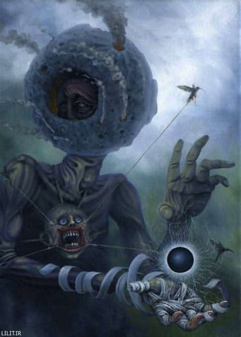 🎨 اثر هنری تابلو نقاشی انسان اسیر نیروی تاریکی لیلیت ® Lilit