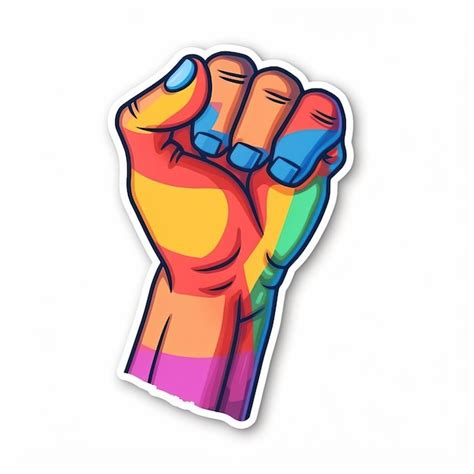 Premium Photo Pride Sticker With White Background