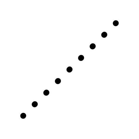 A Black And White Dotted Line With Dots Going Up The Side In Order To