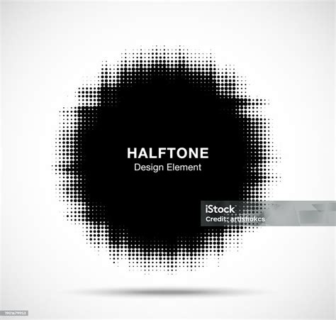 그런 지 하프 톤 프레임 원 도트 배경입니다 점박이 추상적 인 질감 지저분한 하프 톤 스팟 로고 디자인 요소 벡터 일러스트 레이 션입니다 0명에 대한 스톡 벡터 아트 및