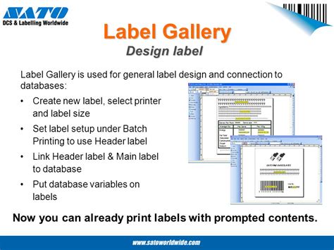 Label Production Solution With Label Gallery Programs Label Gallery Is