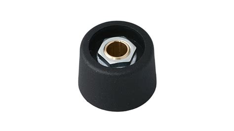 Okw 23mm Black Potentiometer Knob For 6mm Shaft Round Shaft A3123069 Rs