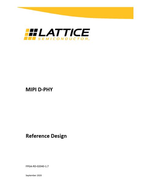 fpga rd 02040 1 7 mipi d phy reference design pdf computer engineering computing