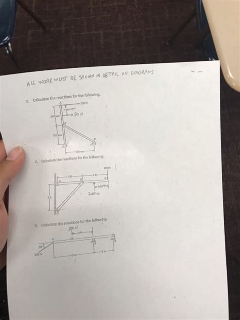 Solved Calculate The Reactions For The Following Calculate Chegg