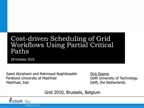 ppt cost driven scheduling of grid workflows using partial critical